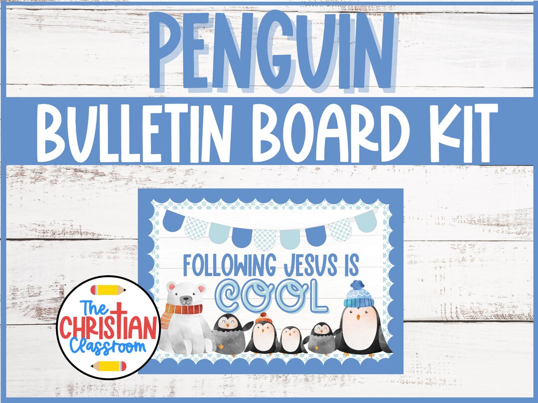 Penguin Bulletin Board Kit - Etsy