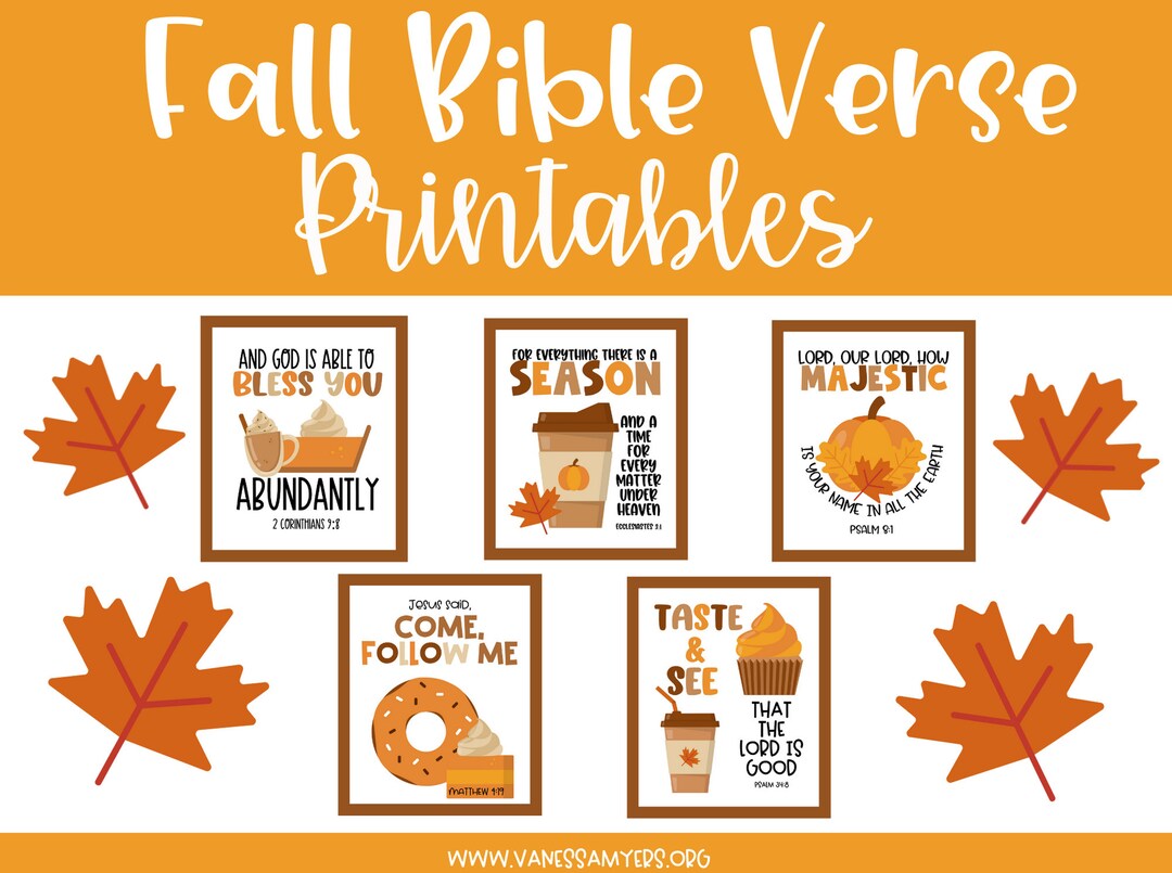 Fall Bible Verse Printables - Etsy
