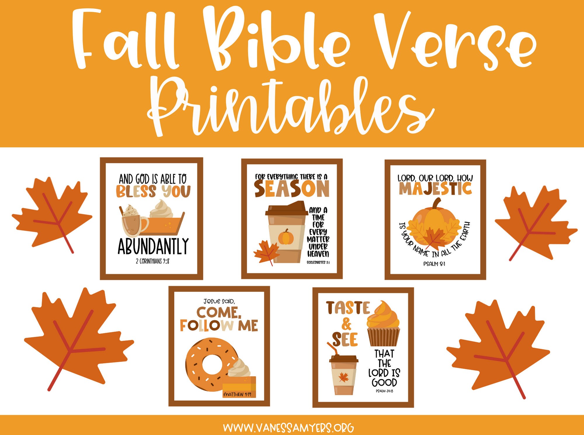 Fall Bible Verse Printables - Etsy