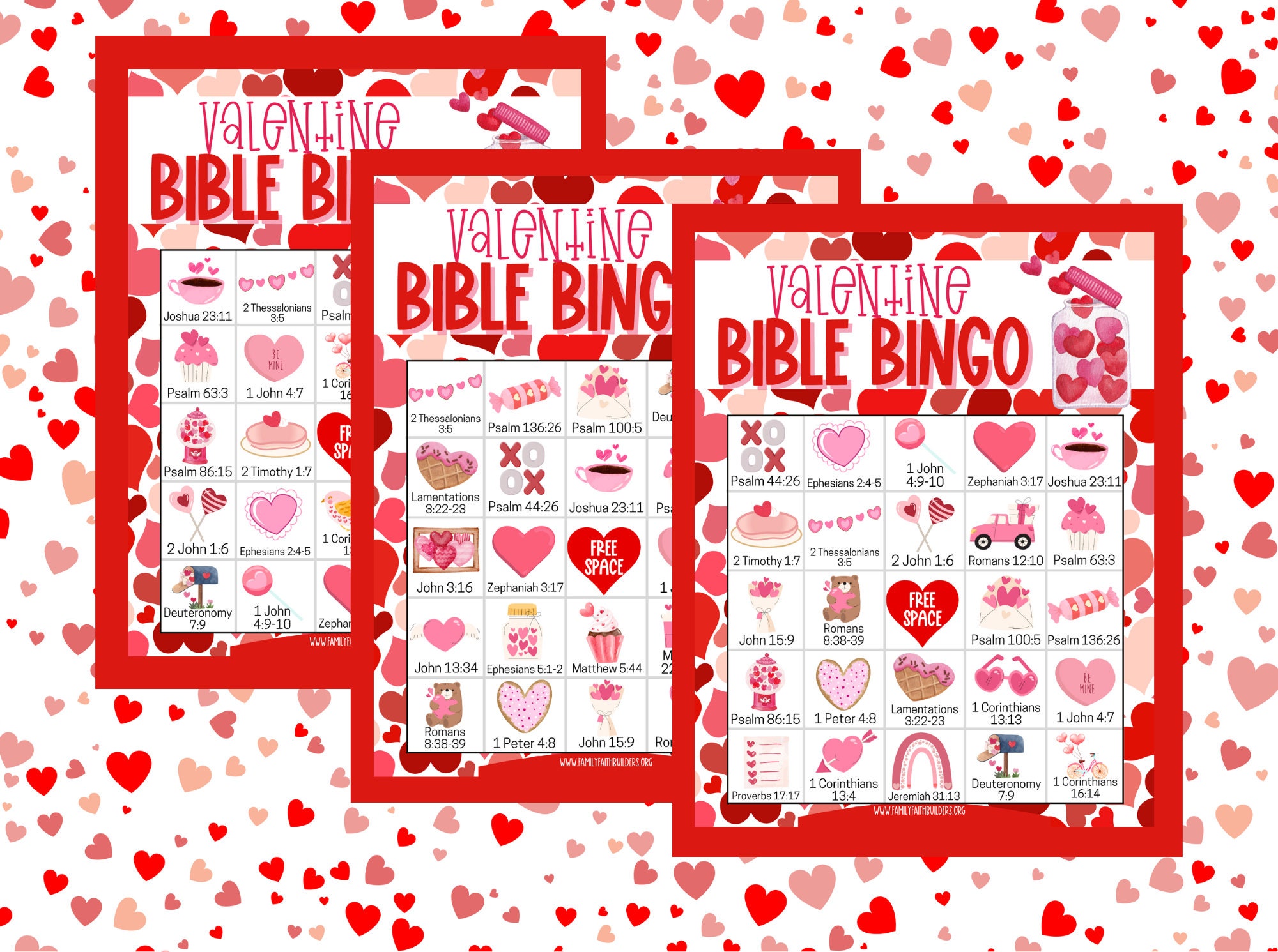 Valentine Bible Bingo - Etsy
