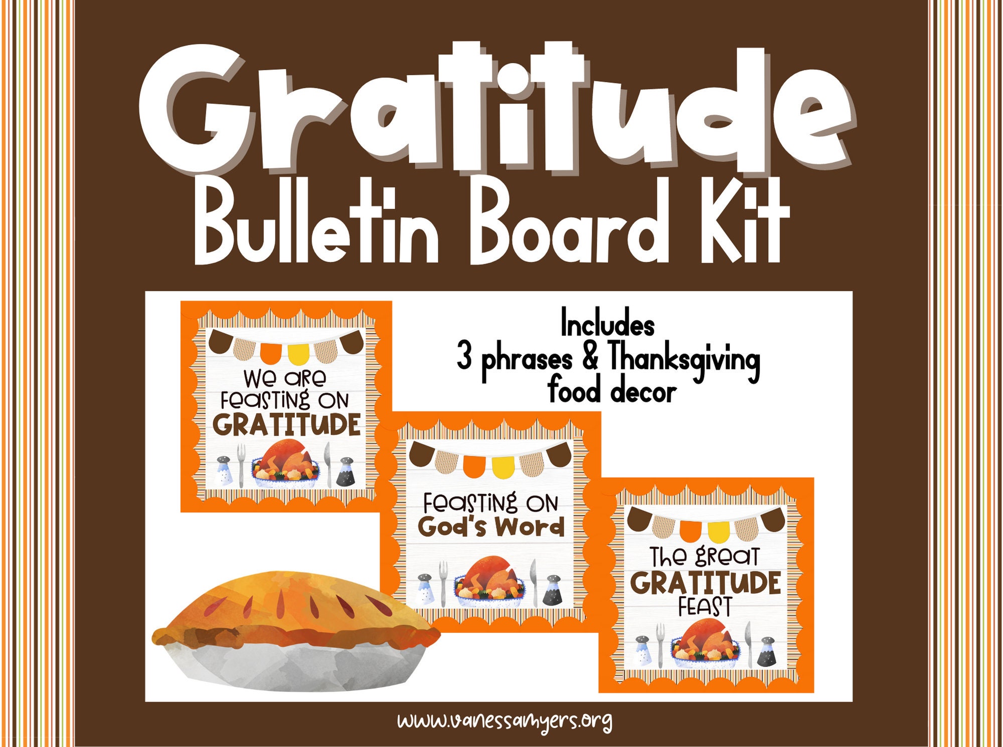 Gratitude Bulletin Board Kit Thanksgiving Bulletin Board Kit - Etsy