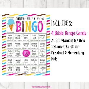 Summer Bible Reading Bingo for Kids (digital Download) - Etsy