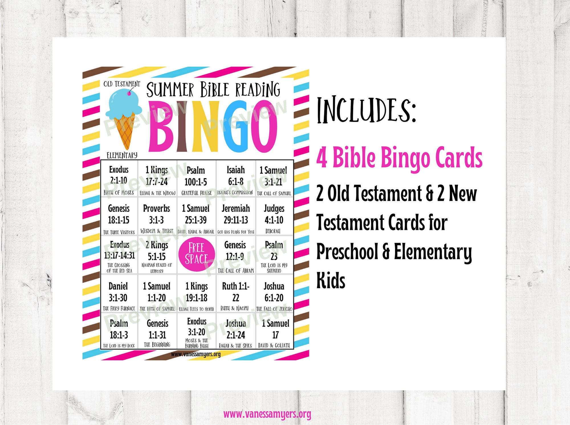 Summer Bible Reading Bingo for Kids (digital Download) - Etsy