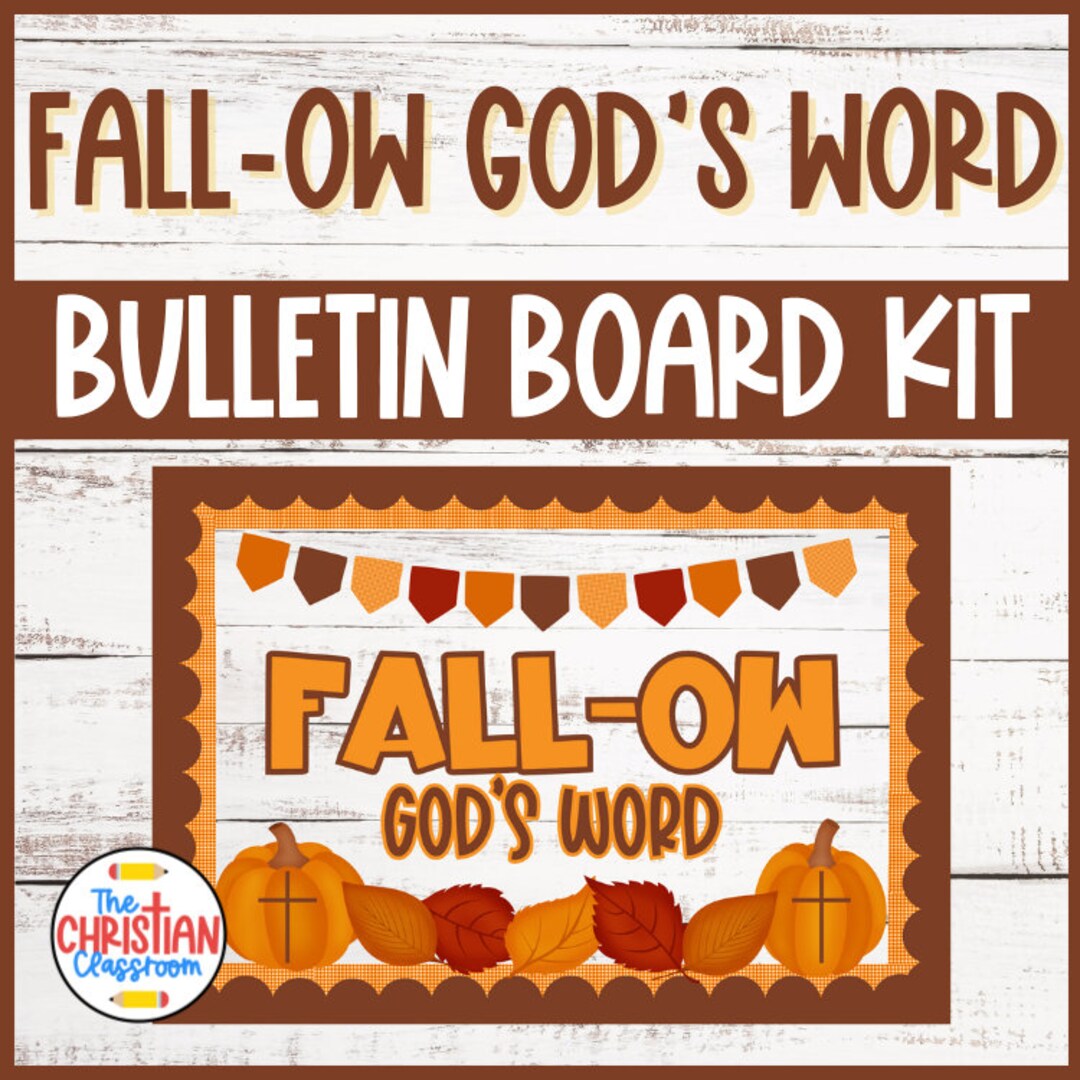 Fall-ow God's Word Bulletin Board Kit: Christian Classroom Decor ...