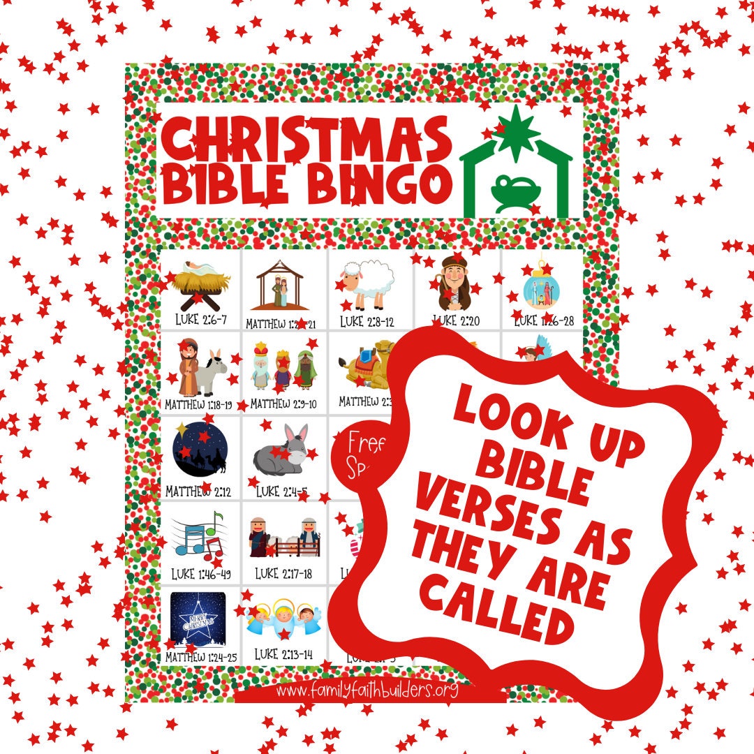 Christmas Bible Bingo - Etsy