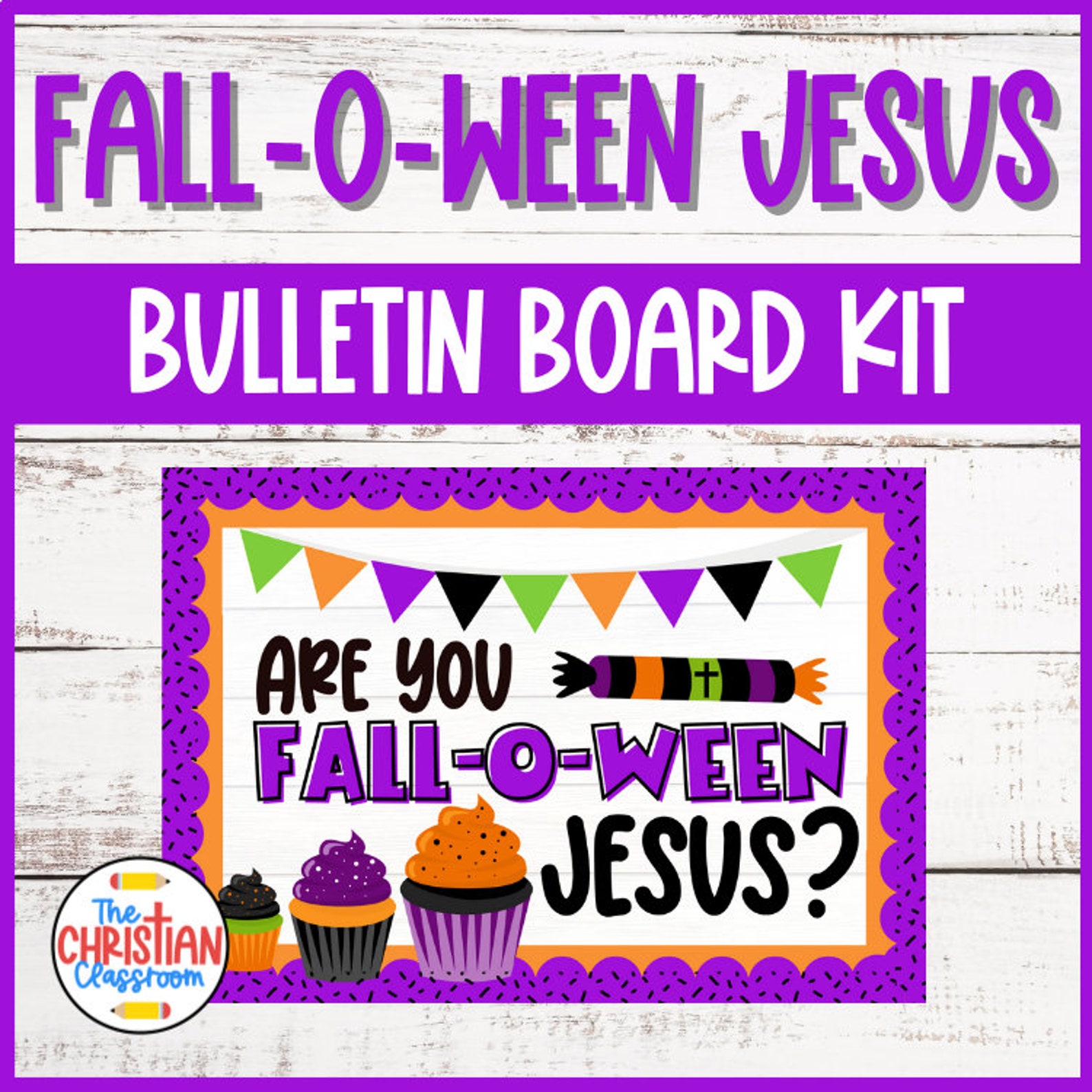 Fall-o-ween Jesus Bulletin Board Kit - Etsy