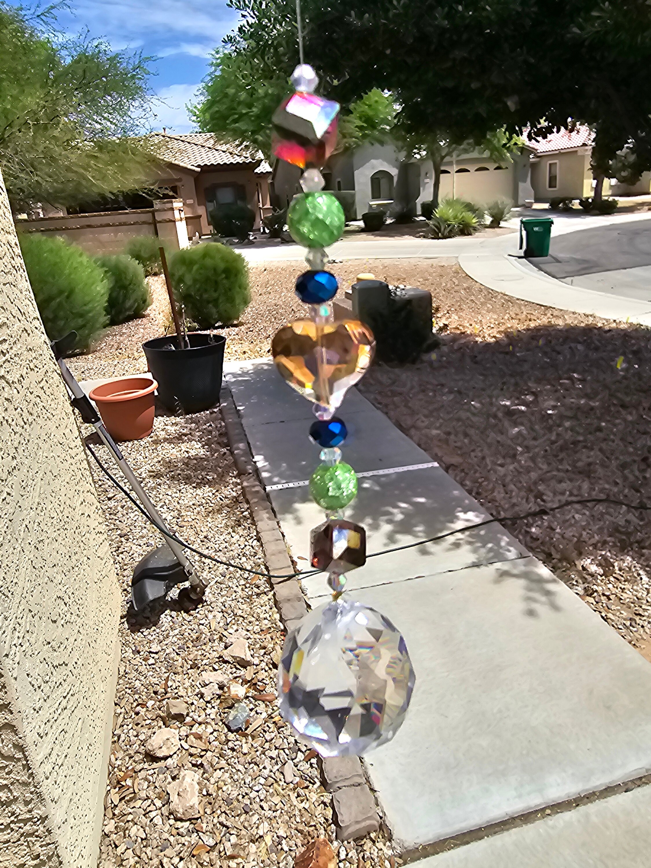 Suncatchers Acrylic Disc With Glass Beads - Etsy