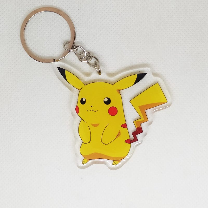 Pikachu Metal Keychain - Etsy Canada