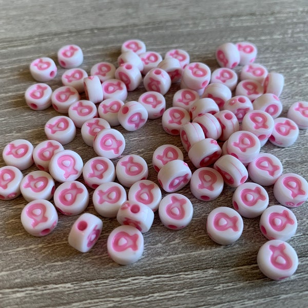 Pink Ribbon Beads - Etsy