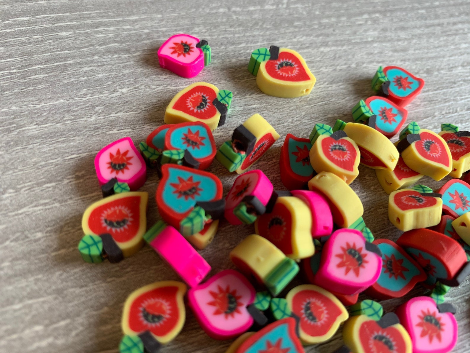 46 x Fruit polymer clay beads/fruit beads/polymer clay | Etsy