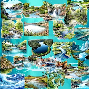 Waterbodies Realistic History and Geography Clipart Png Images ...