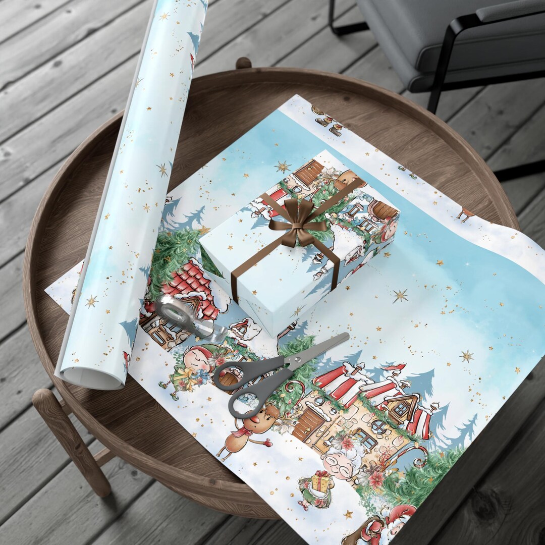 Santa Christmas Wrap Papers - Etsy