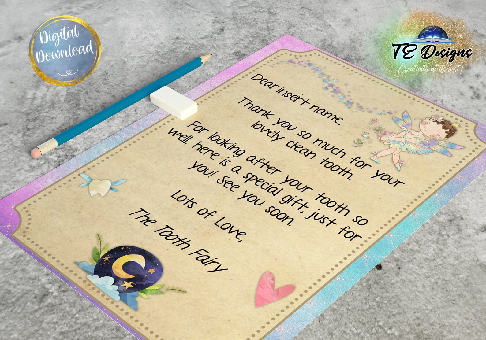 Tooth Fairy Letter first tooth dental health first tooth | Etsy