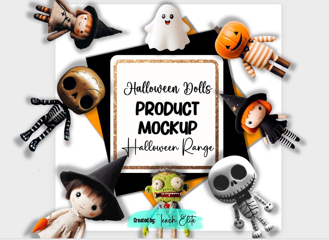 Halloween Dolls MOVEABLE Gothic Mock-up Png Images, Scene Creator, for ...