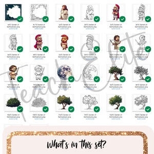 Garden of Gethsemane Clipart, Jesus Kawaii Easter, Sunday School, New ...