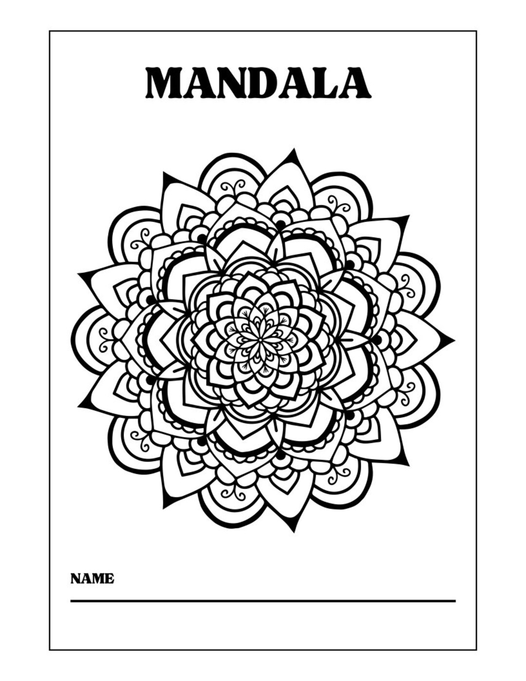 10 Mandala Coloring Pages for Adults - Etsy