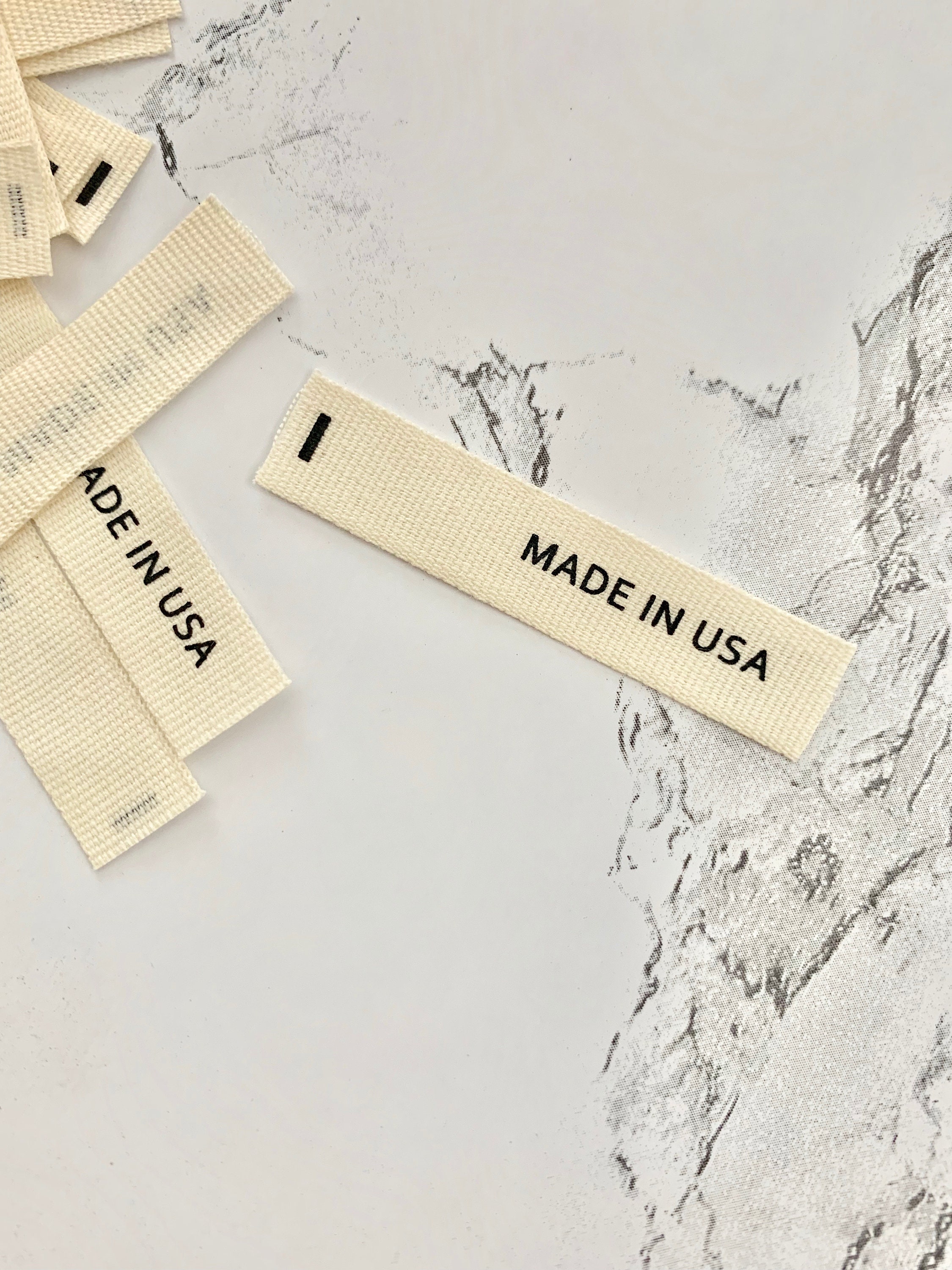 Made in USA Country of Origin Print Labels Poly Cotton - Etsy