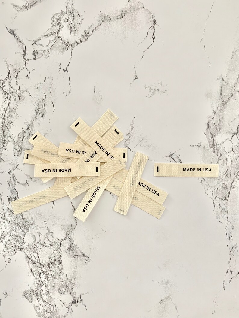 Made in USA Country of Origin Print Labels Poly Cotton - Etsy