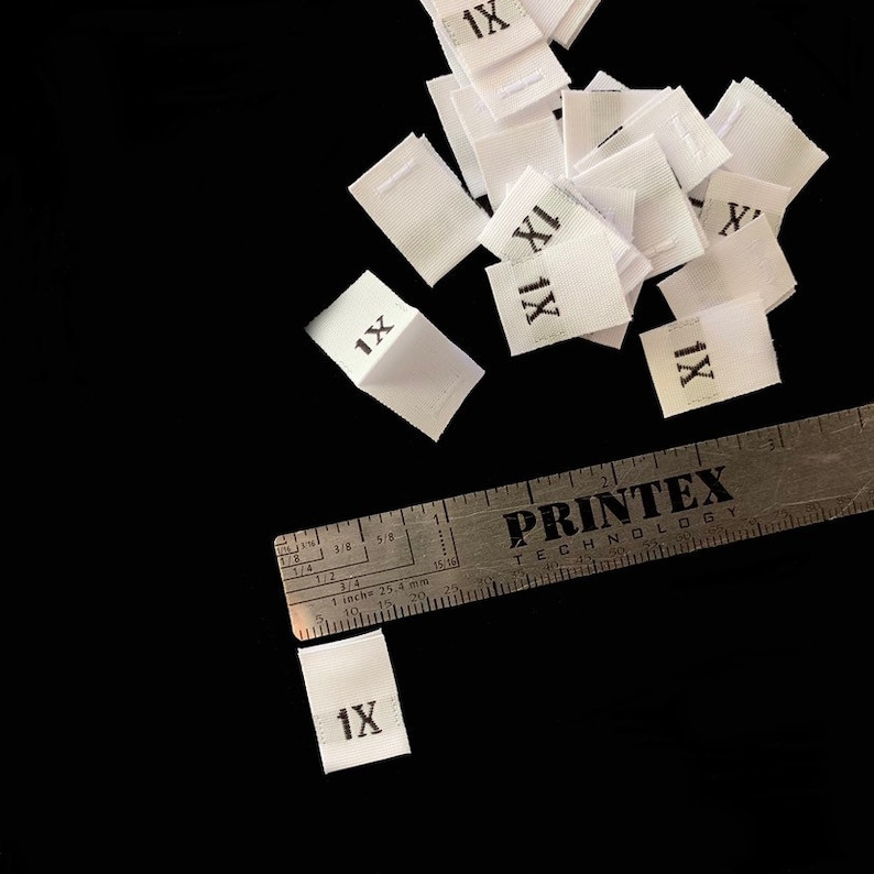 Woven Clothing Size Taffeta Labels Tabs White 1X, 2X, 3X - Etsy