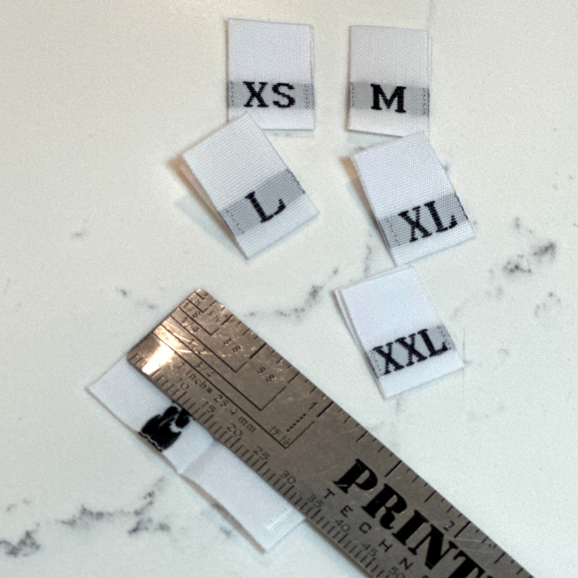 Woven Clothing Size Taffeta Labels Tabs White (XS, S, M, L, XL, XXL) - Etsy
