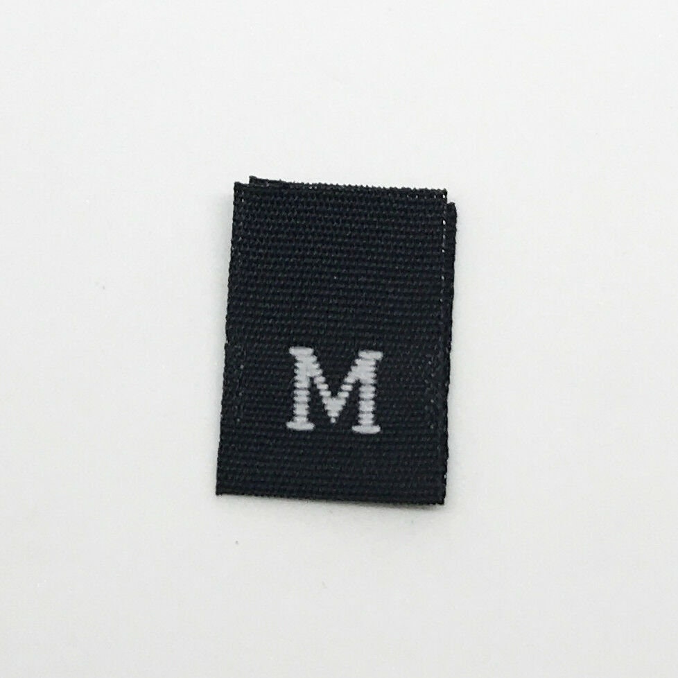 Woven Clothing Size Taffeta Labels Tabs Black (XS, S, M, L, XL, XXL) - Etsy