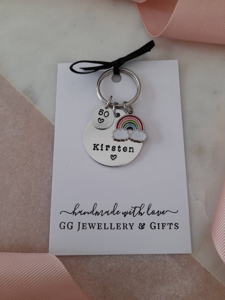 Womens 50th Birthday Keyring Choice of 5 Charms Ladies 50th - Etsy UK