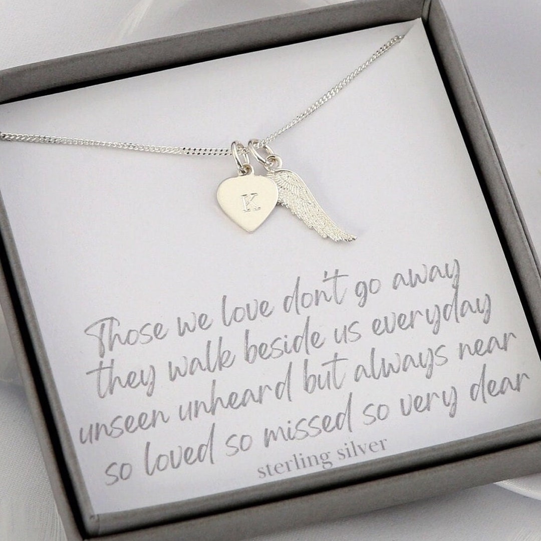 Feather Angel Wing Necklace, Memorial Necklace, Angel Necklace ...