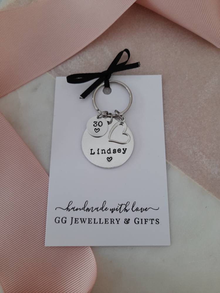 Womens 30th Birthday Keyring Choice of 5 Charms 30th Gift - Etsy UK