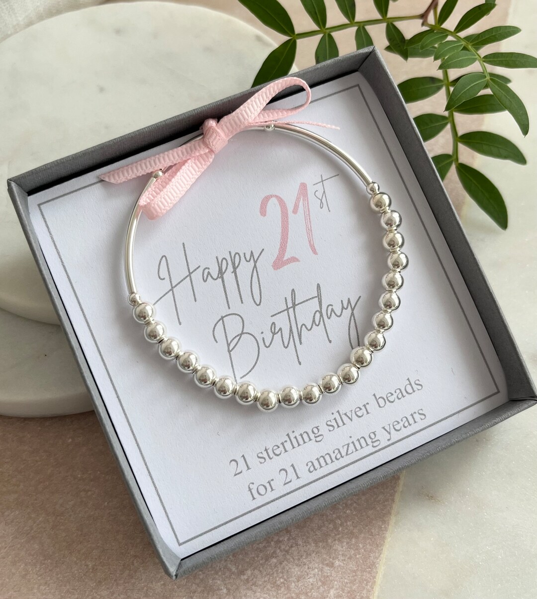 21st Birthday Beaded Bracelet, Girls 21st Beaded Bracelet, Girls 21st ...