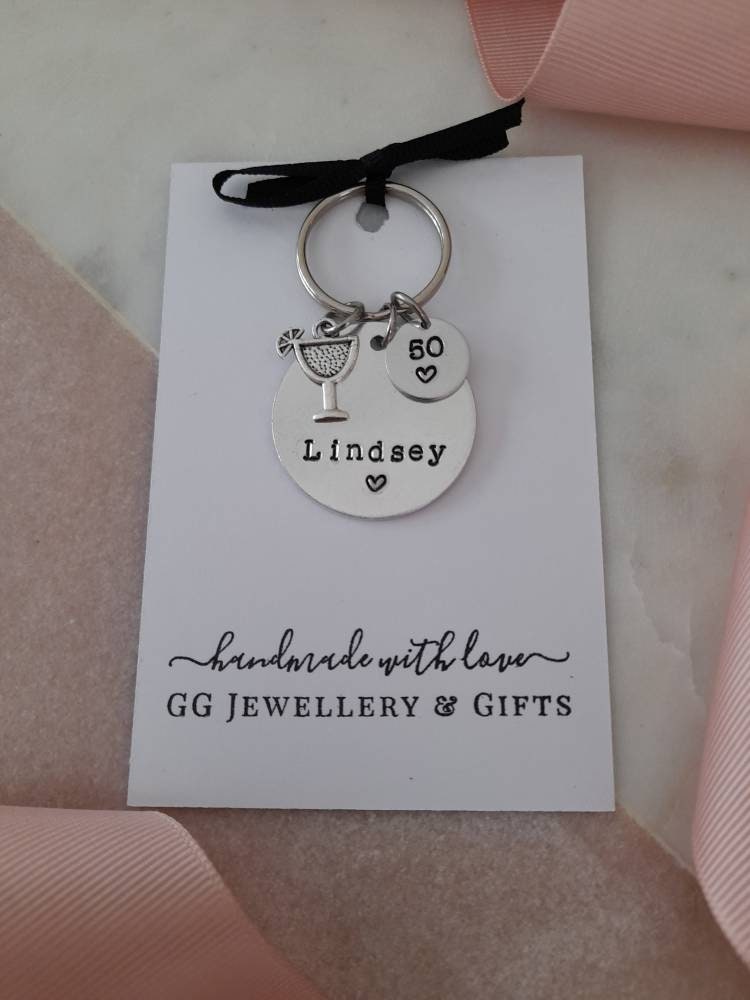 Womens 50th Birthday Keyring Choice of 5 Charms Ladies 50th - Etsy UK