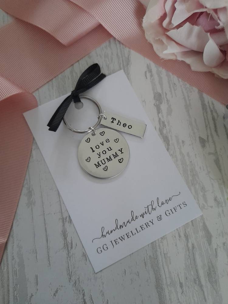 Mum Keyring, Mums Keys, Gift for Mum, Children's Name Keyring for Mum ...