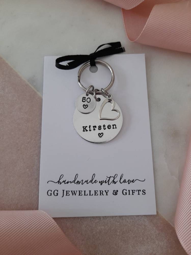 Womens 50th Birthday Keyring Choice of 5 Charms Ladies 50th - Etsy UK