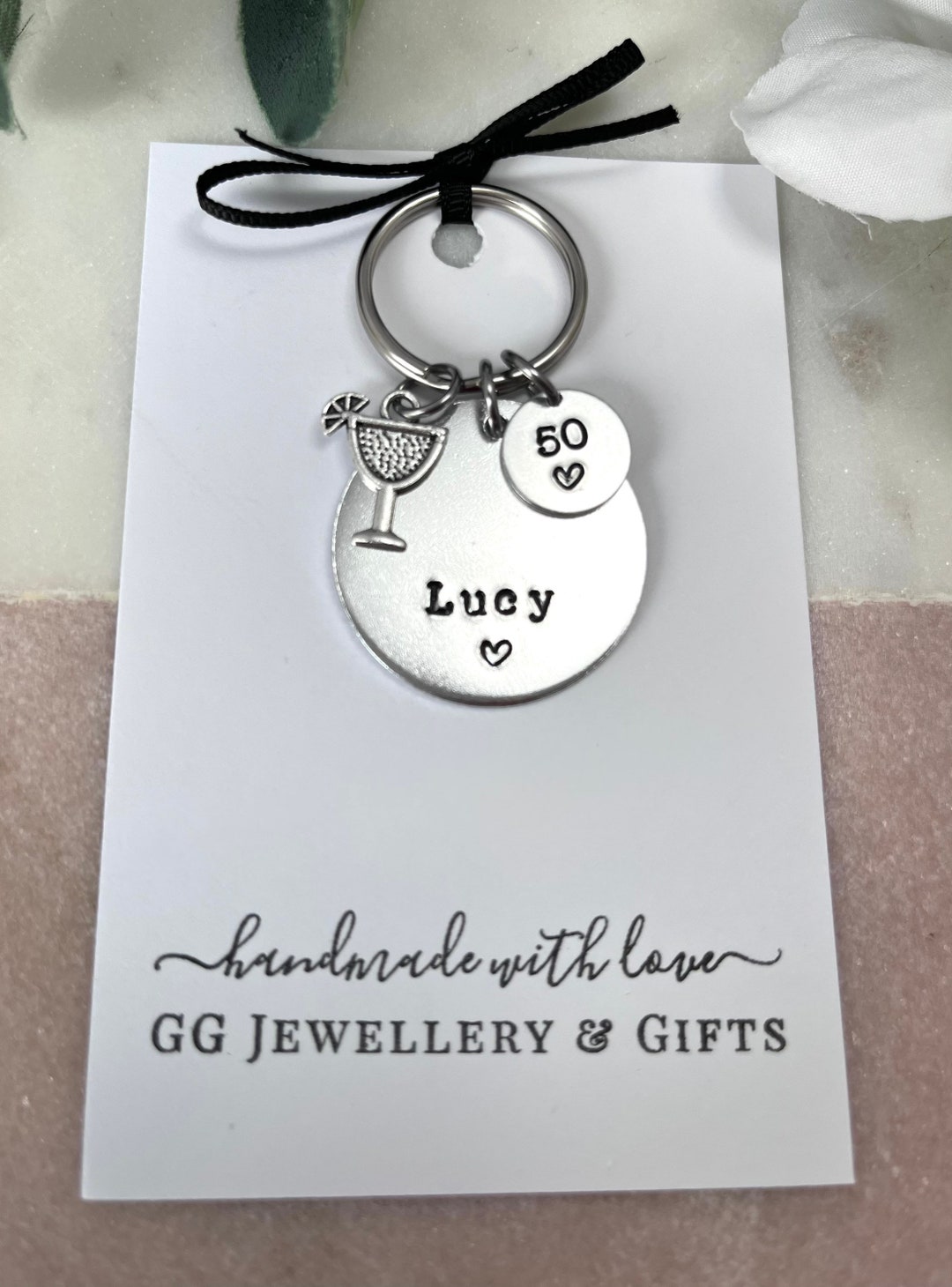 Womens 50th Birthday Keyring Choice of 5 Charms Ladies 50th - Etsy UK