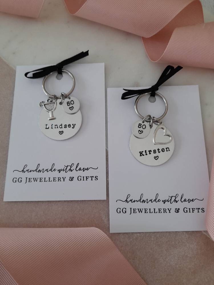 Womens 50th Birthday Keyring Choice of 5 Charms Ladies 50th - Etsy UK