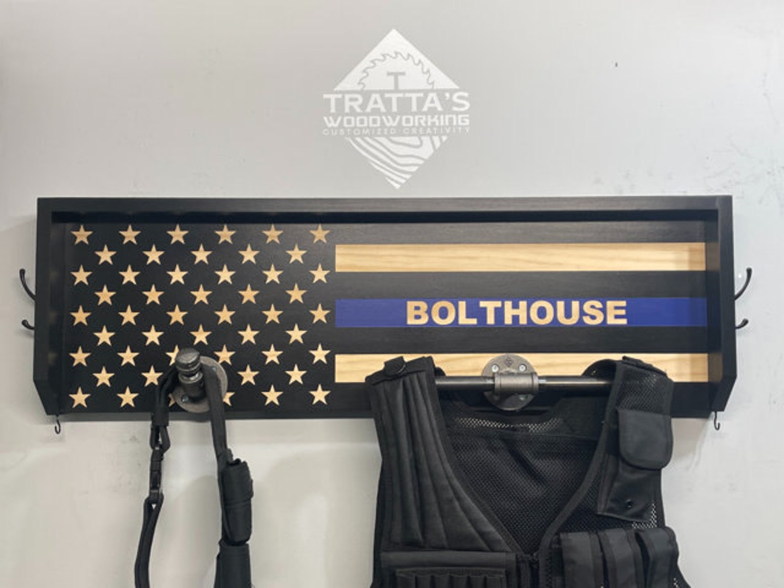 Police Gear Rack Thin Blue Line Police Academy Graduation - Etsy