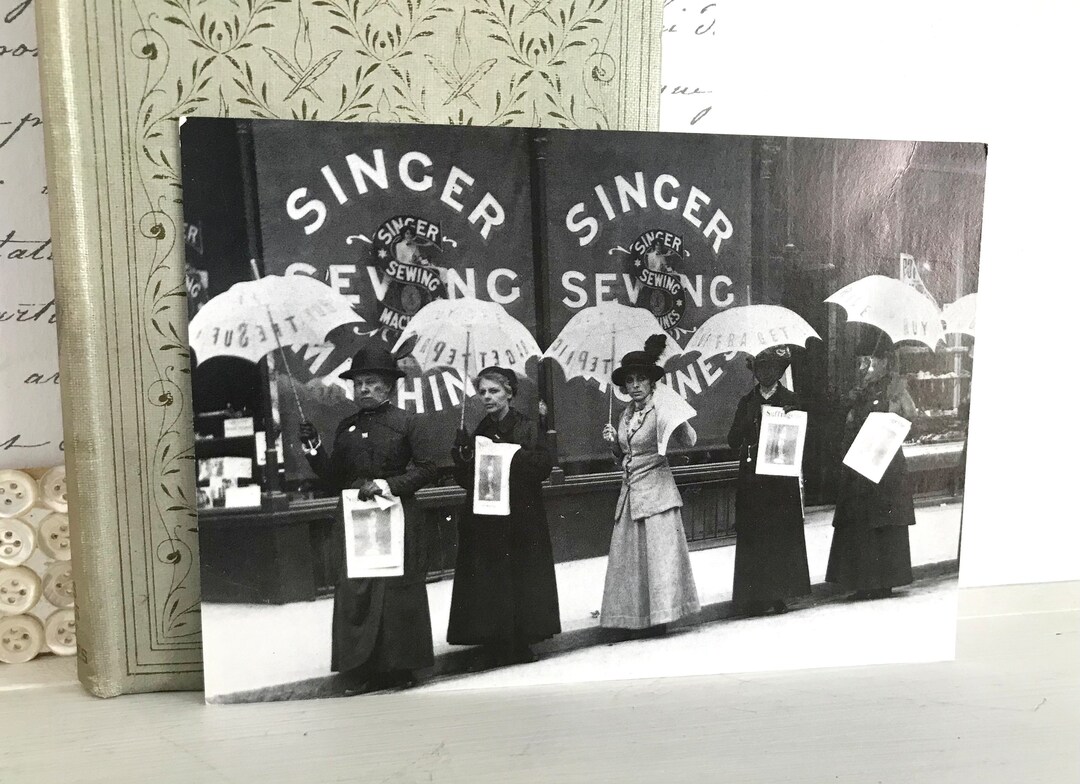 Vintage Postcard, Suffragettes, Parasol Parade, Edwardian Women, Singer ...