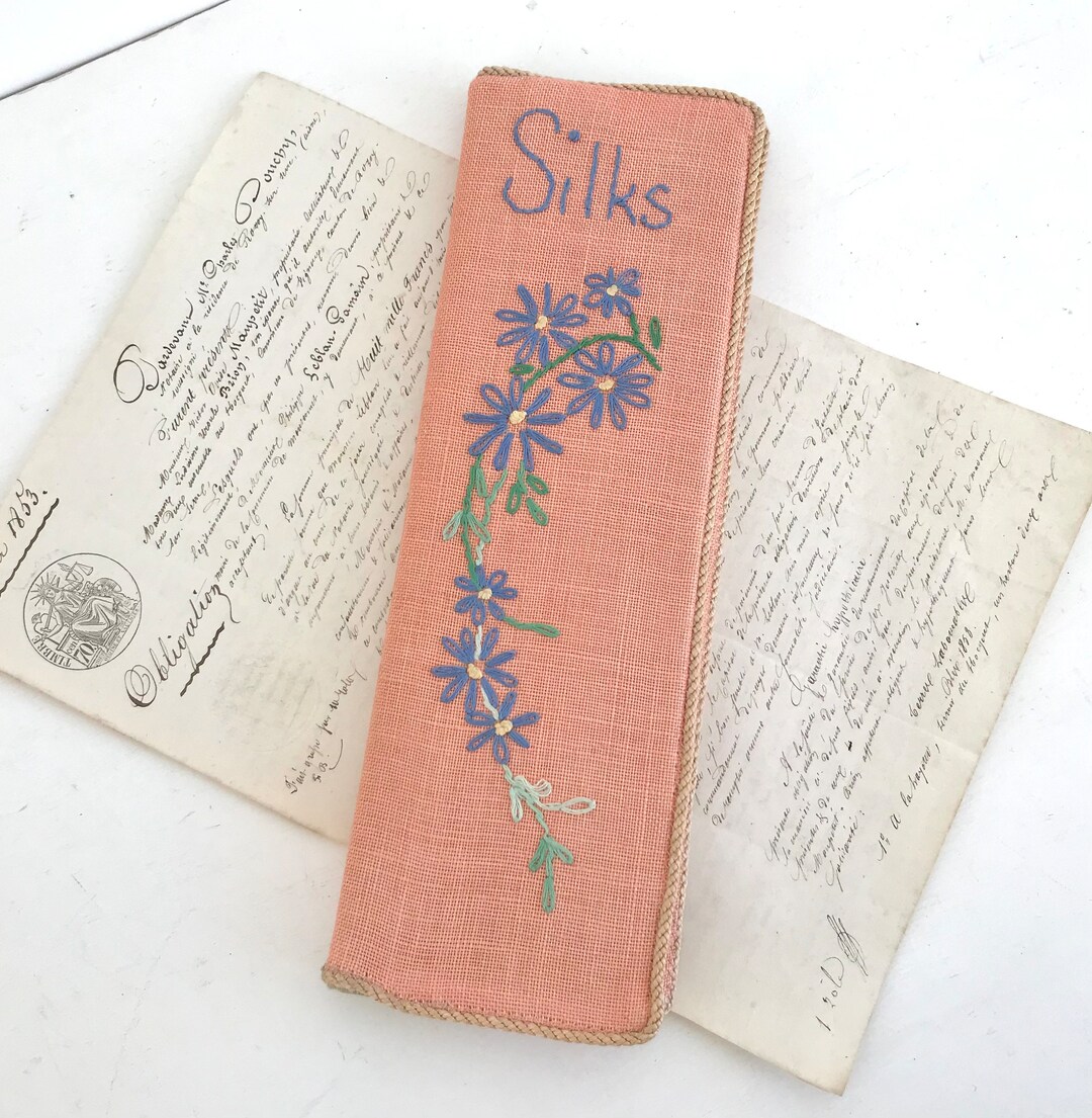 Vintage Silks Thread Keeper, Embroidery Thread Booklet, Floral ...