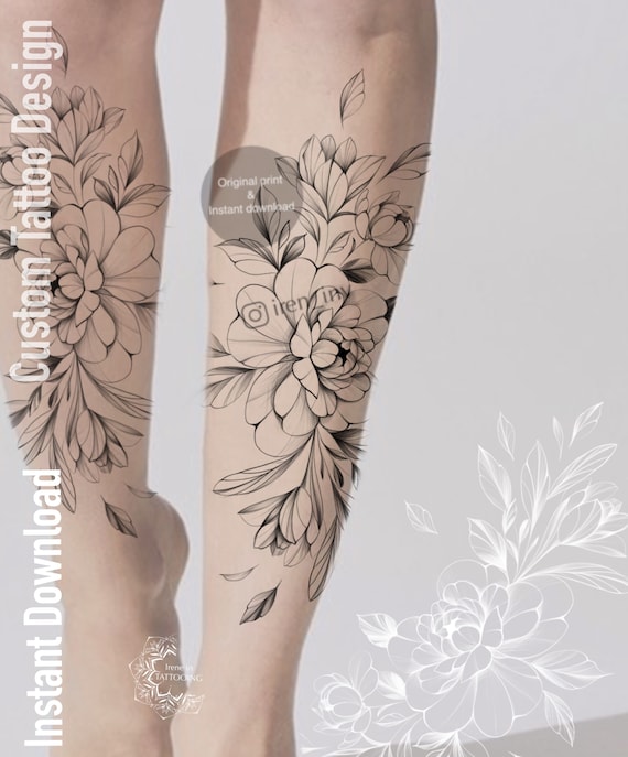 Magnolia Foot Tattoo