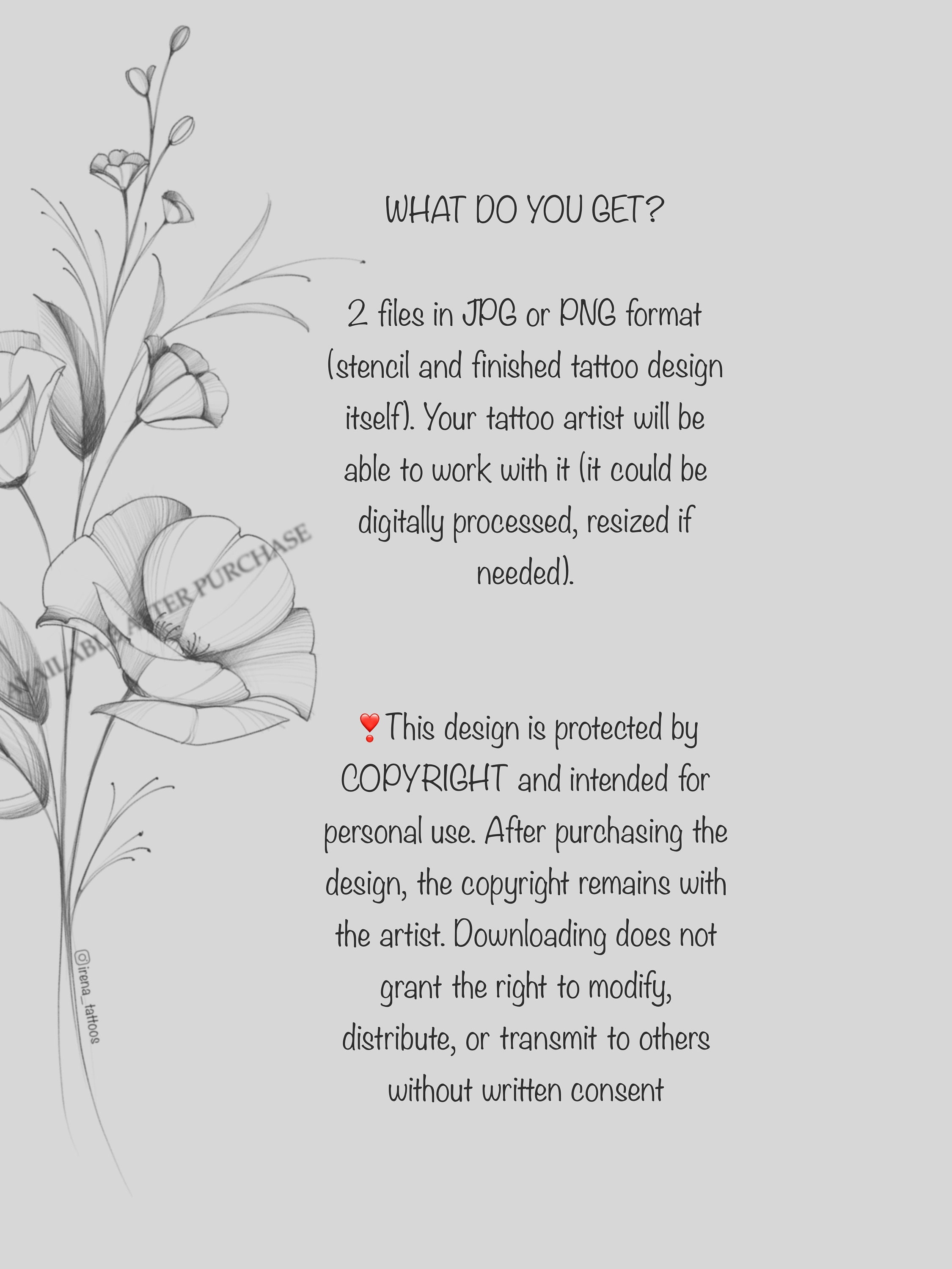 AUGUST BIRTH FLOWER | Poppy Flower | Digital Art | Instant Download ...