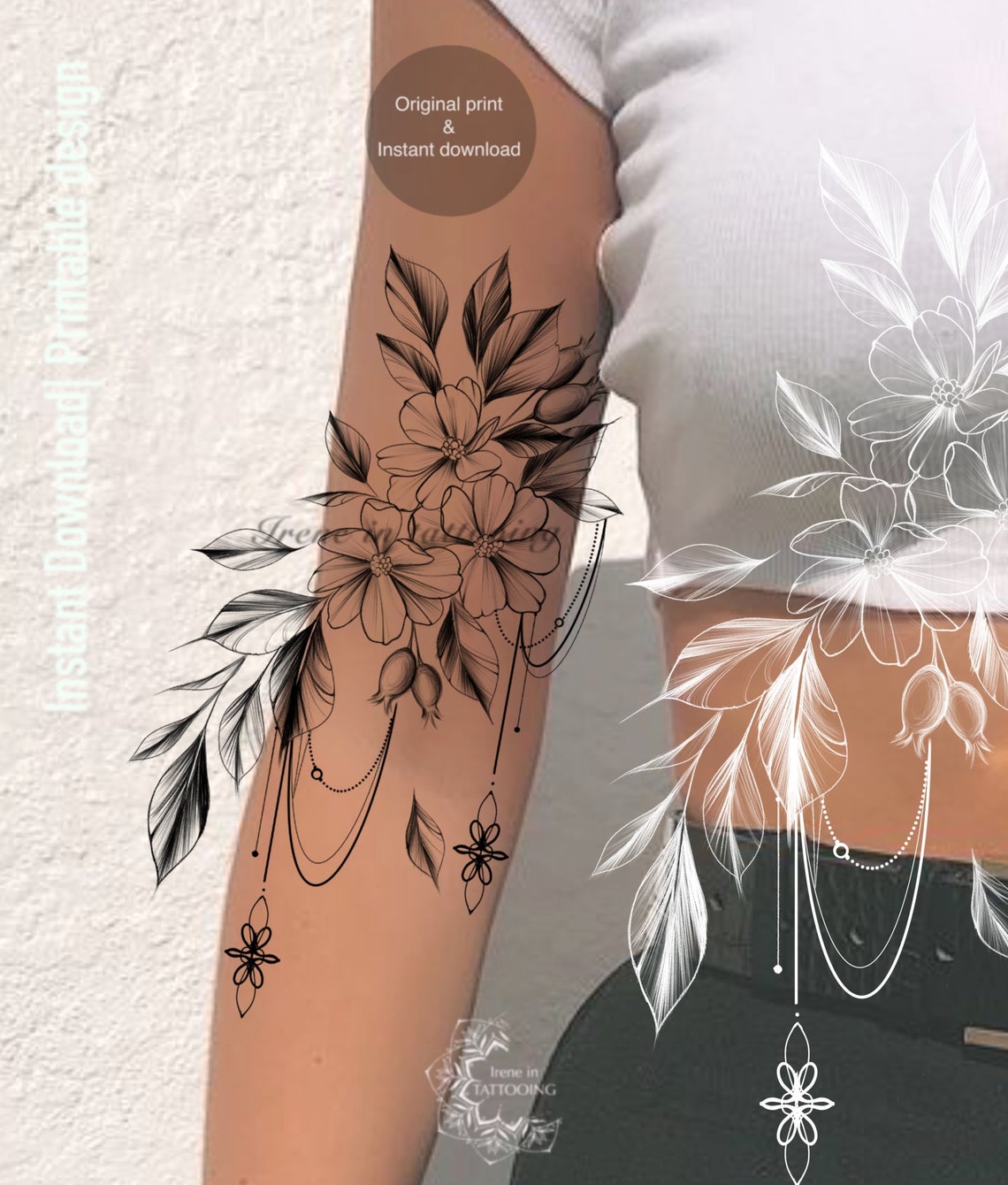 The Rose Hip Tattoo Design Instant Download Original - Etsy