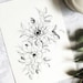 Tattoo Design | Sunflowers Anemone Flowers | Instant Download | Custom ...