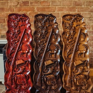 Hunting Gift, Wall Art Carved Wood, Wooden Gift, Wall Panel, Wooden ...