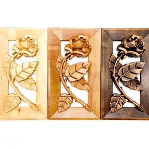 Wall Panel Art Rose, Wood Wall Panel, Wall Panel Decor, Wood Wall Decor ...
