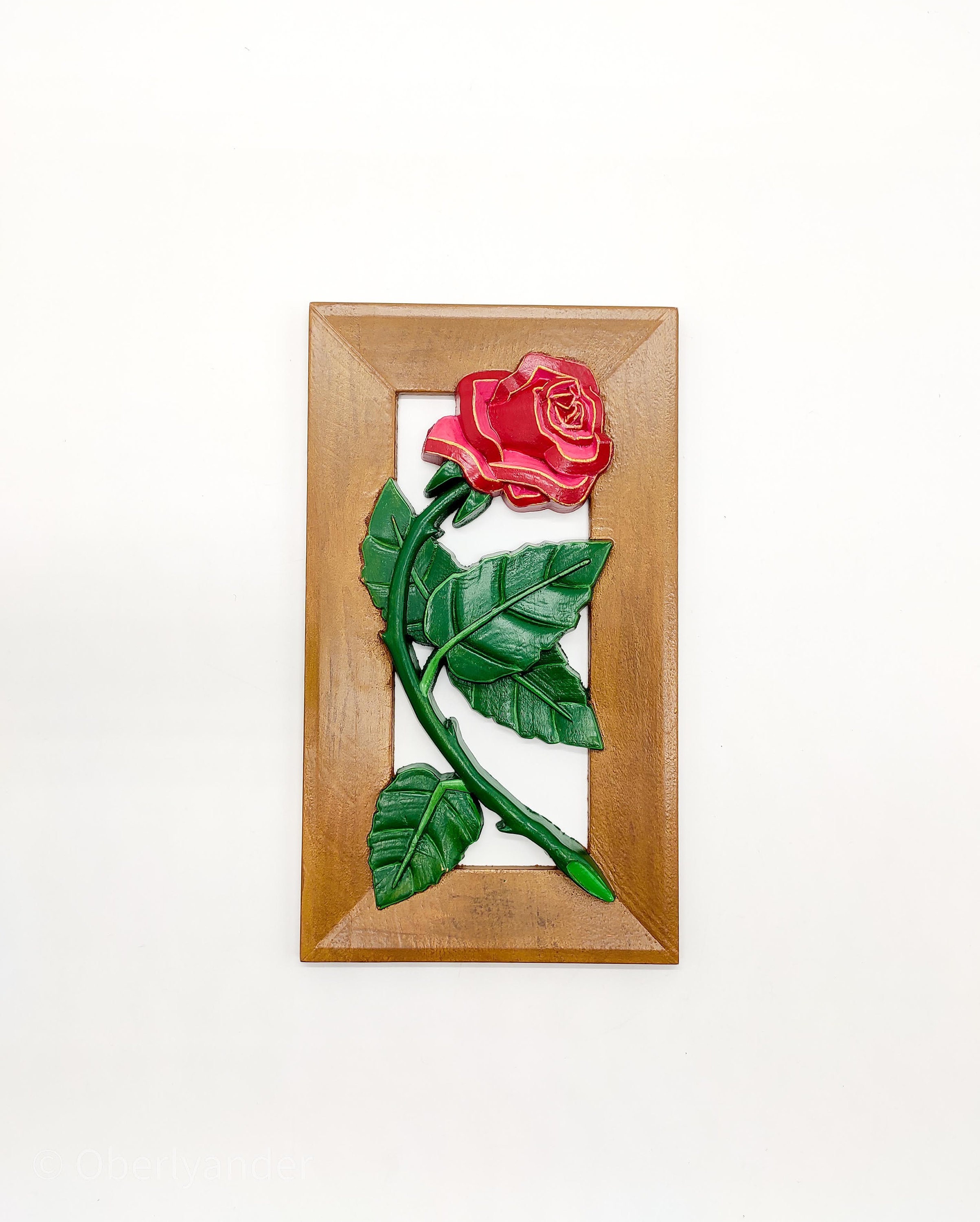 Wall Panel Art Rose Wood Wall Panel Wall Panel Decor Wood | Etsy