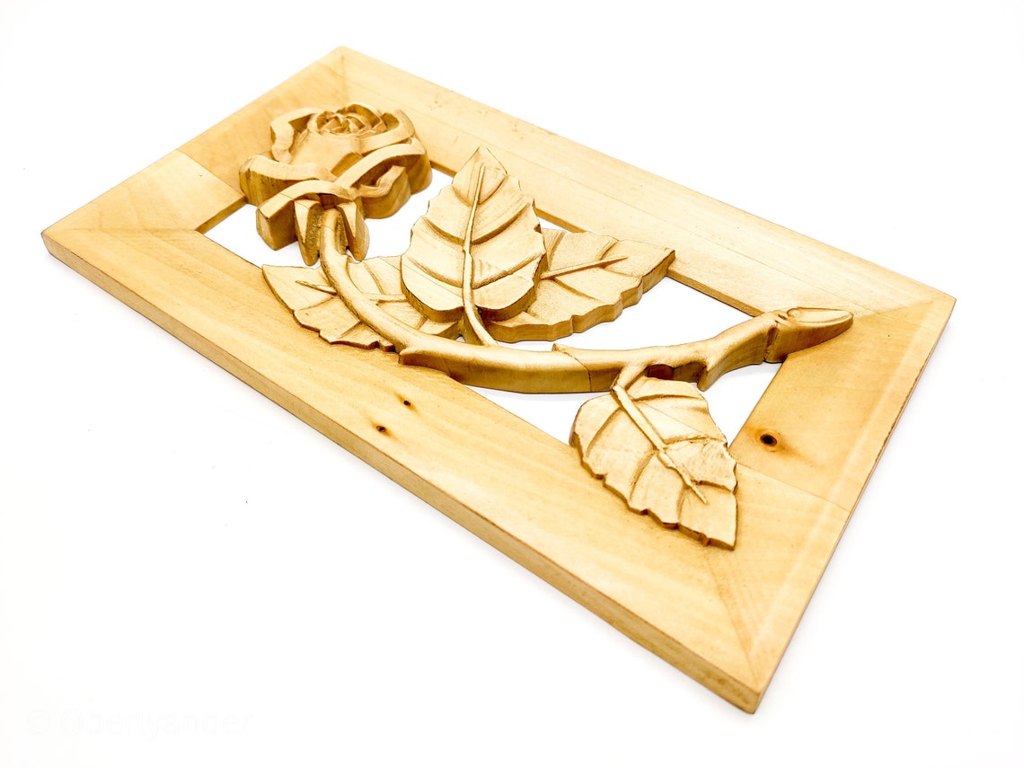 Wall Panel Art Rose Wood Wall Panel Wall Panel Decor Wood - Etsy