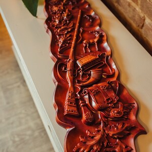 Hunting Gift, Wall Art Carved Wood, Wooden Gift, Wall Panel, Wooden ...