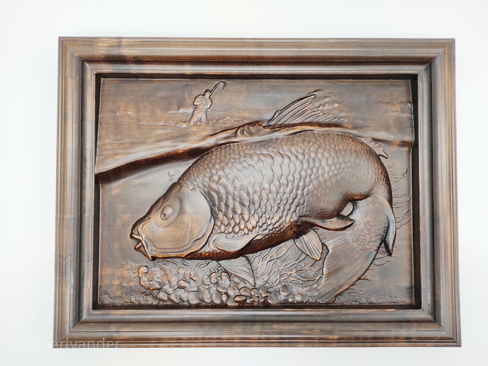 Fisherman Gift Fishing Decor Art Fishing Wall Decor Wooden | Etsy