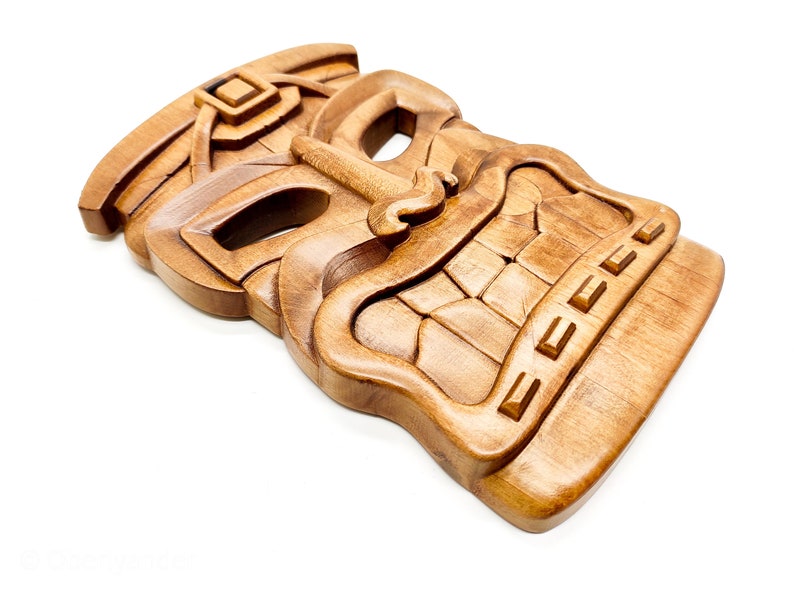 Hawaiian Tiki Mask, Wood Decor, Wall Decor, Wall Panel, Wooden Wall ...
