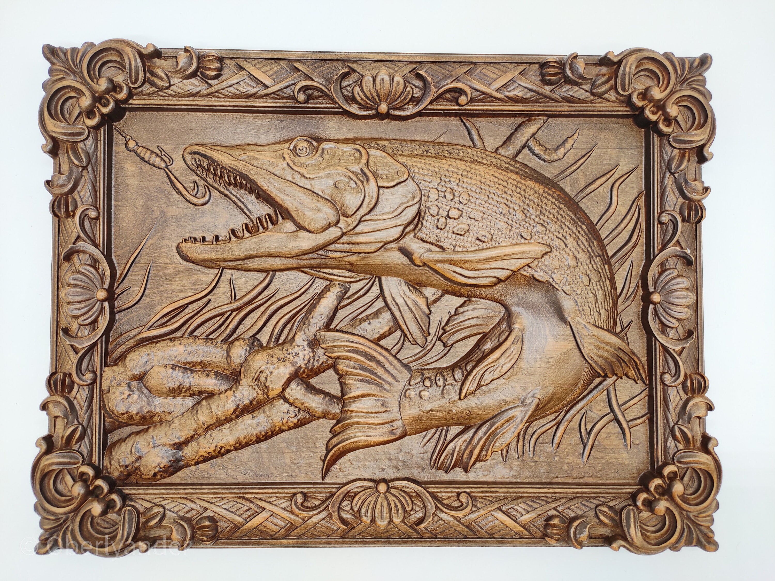 Fishing Wall Decor Fishing Decor Art Fisherman Gift Wooden | Etsy