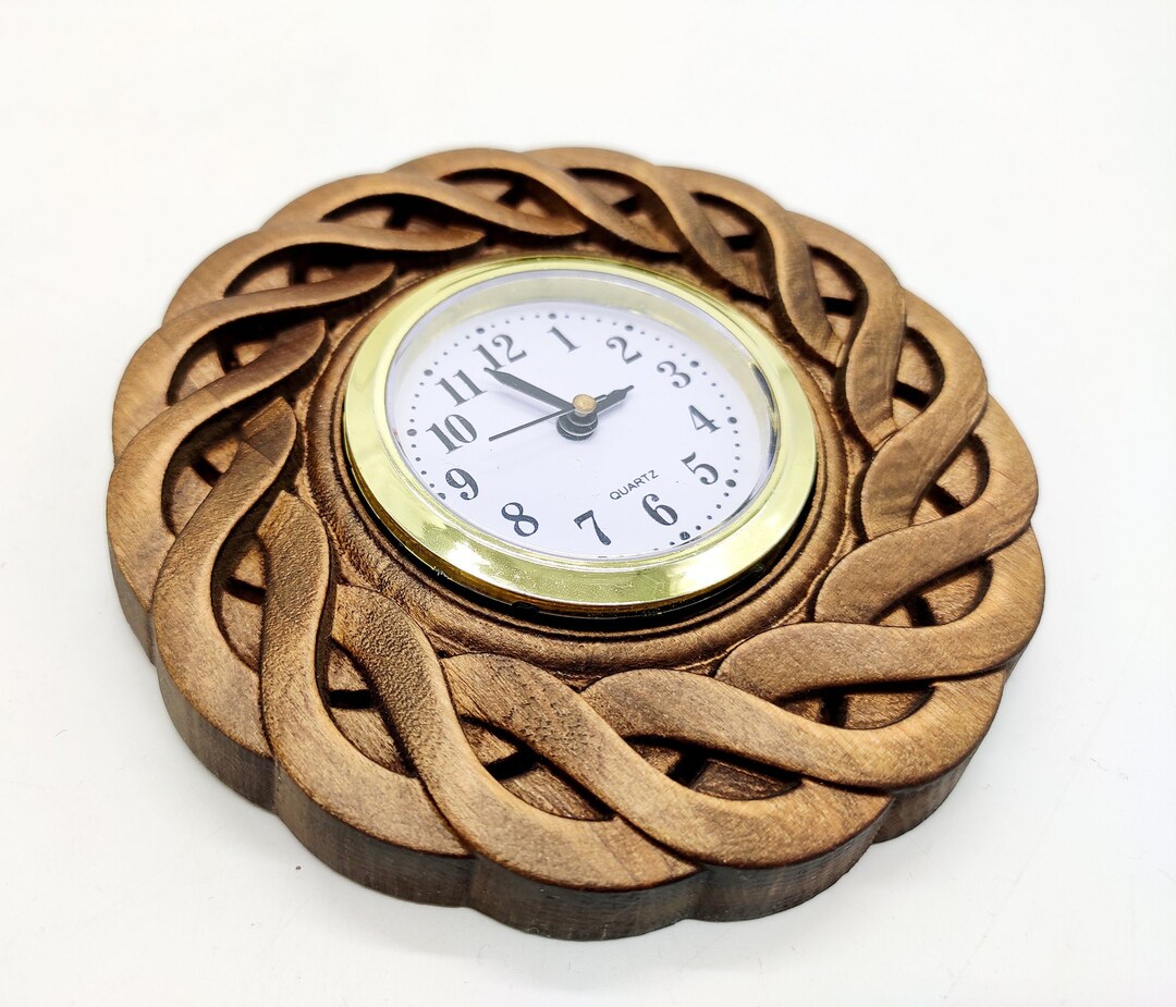 Small Wooden Clock, Wall Clock, Rustic Wall Clock, Wooden Wall Clock ...